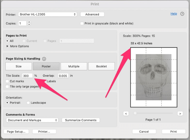 MacOS How To Print A Picture On Multiple Pages Step by Step 